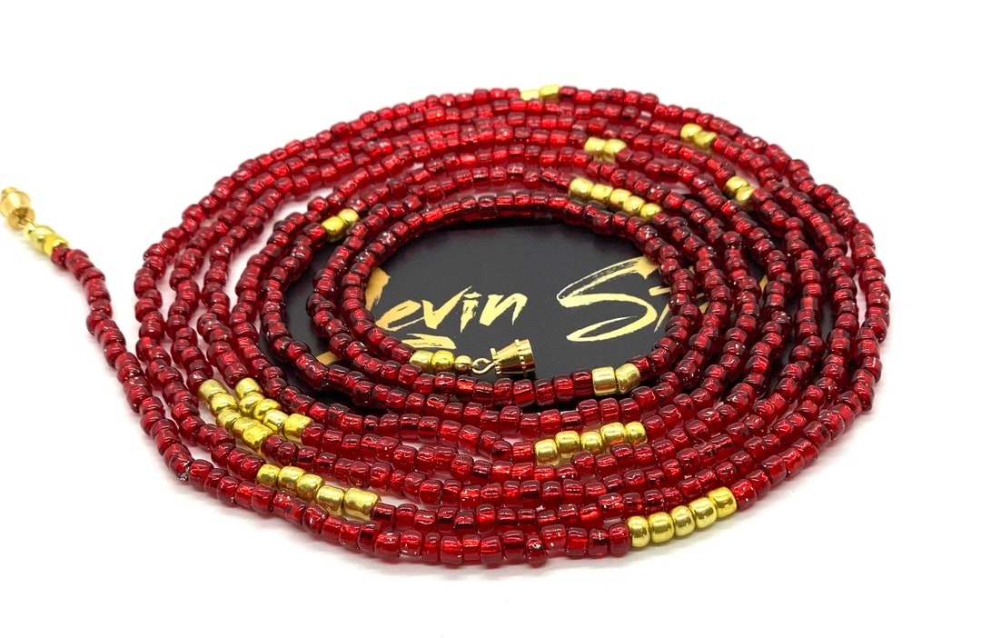 Red Waist Beads - Etsy