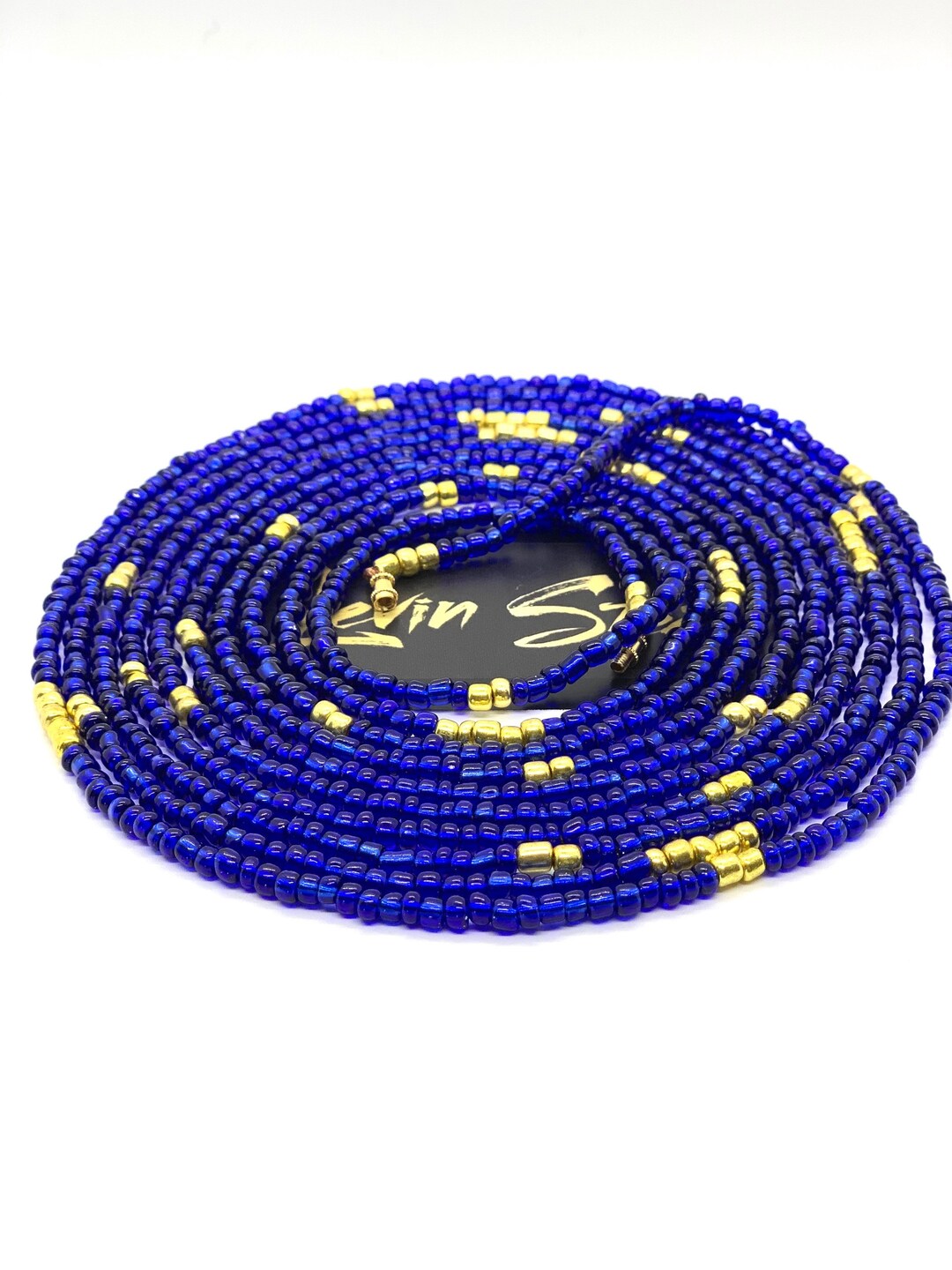 Royal Blue Waist Beads - African Waist Beads - Ghana Waist Beads - Plus ...