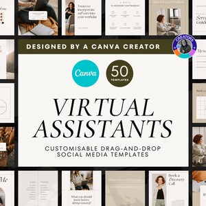 50 Social Media Templates for Virtual Assistants VA Instagram Virtual ...