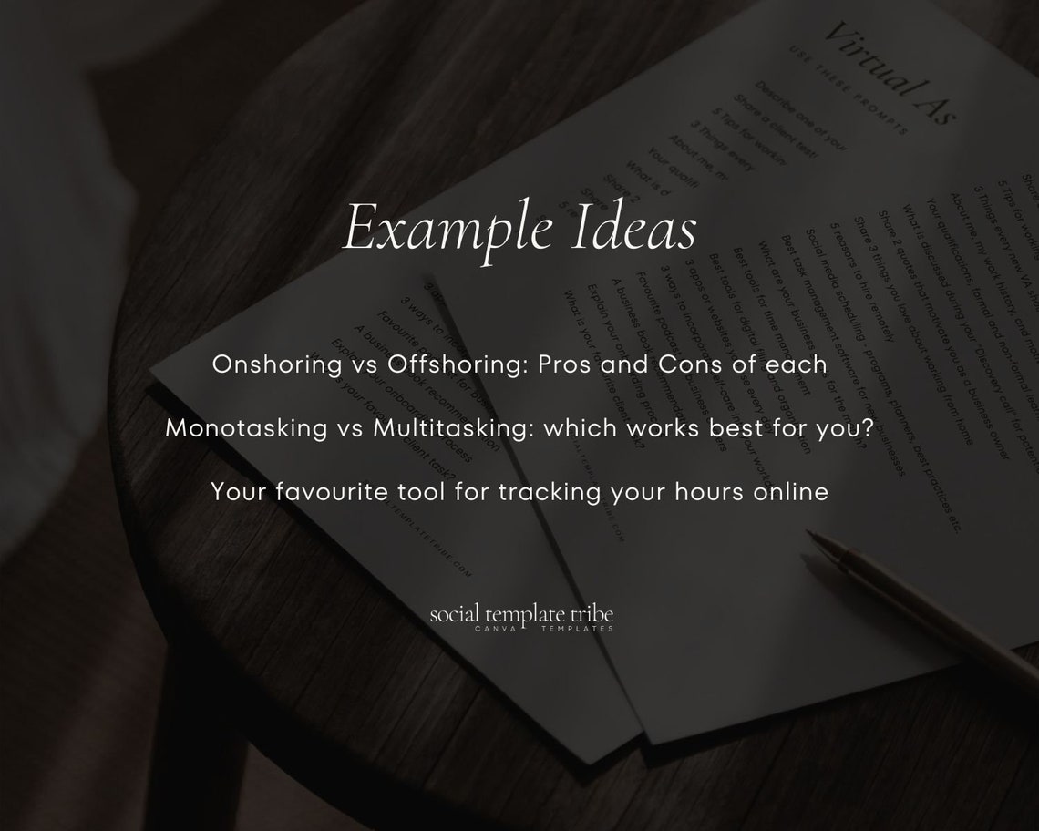 60 Instagram Ideas for Virtual Assistants Virtual Assistant - Etsy