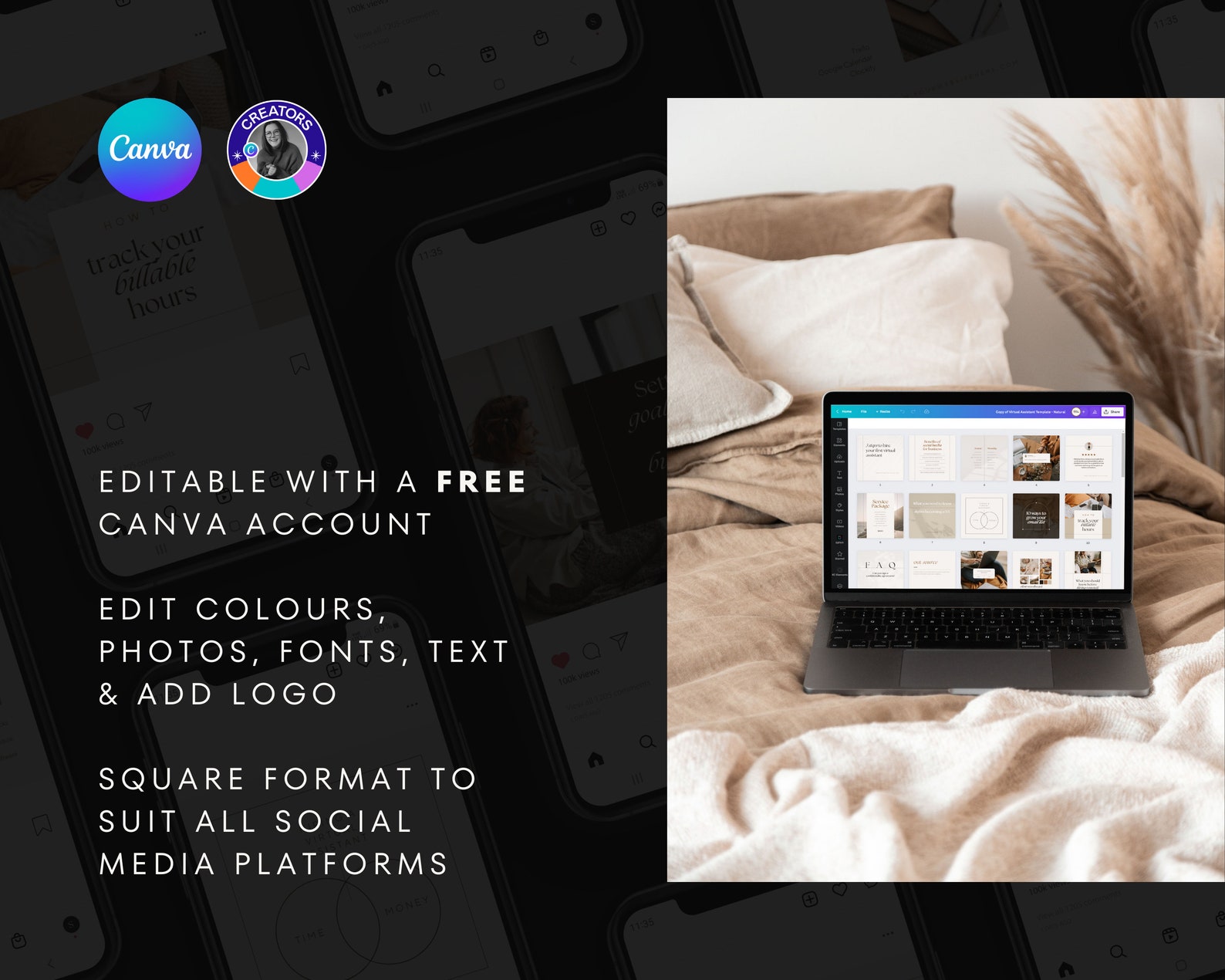 50 Social Media Templates for Virtual Assistants VA - Etsy