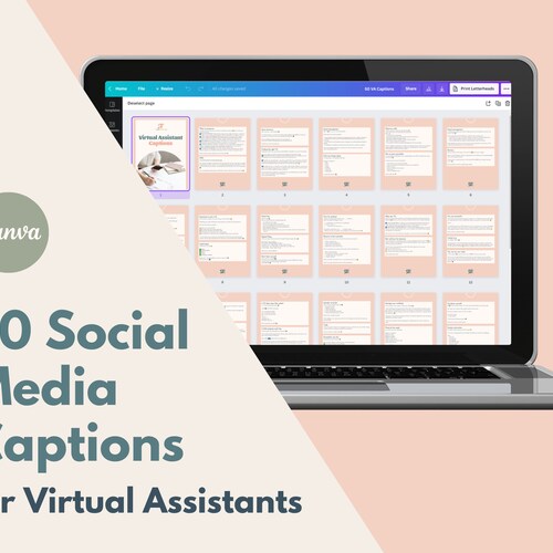 Virtual Assistant Social Media Captions Captions for - Etsy