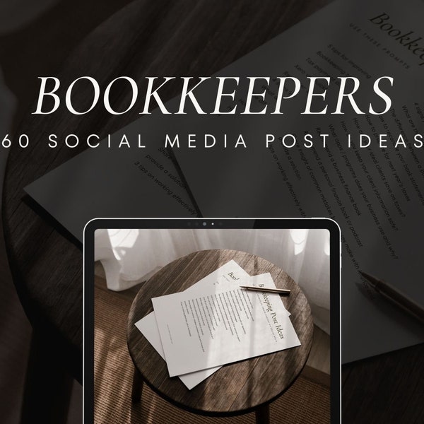 Bookkeeper Social Media Post Ideas - Etsy