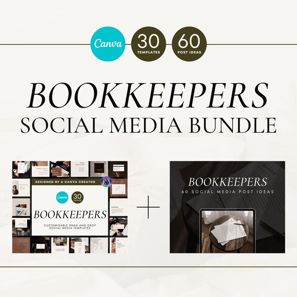Bookkeeper Social Media Template - Etsy