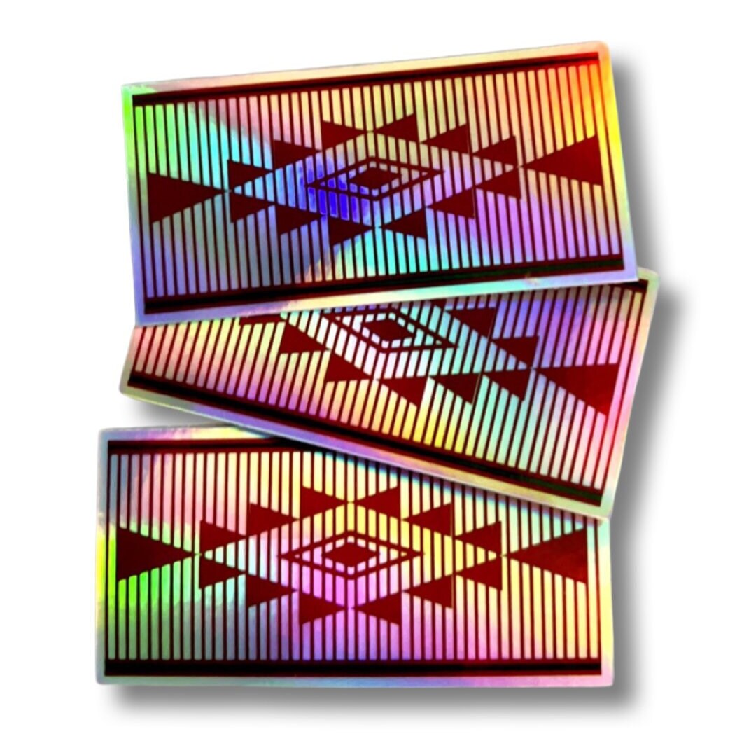 Navajo Sash Belt Sticker | Holographic Navajo Sticker | Diné Sticker - Etsy