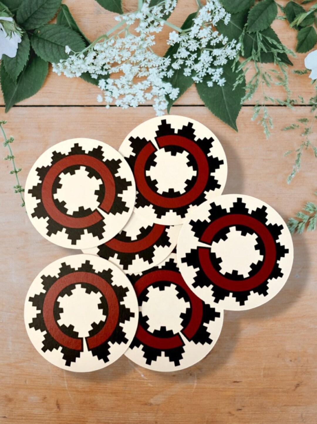 Navajo Basket Coaster | Diné Drink Coaster | Wedding Coaster | Native ...