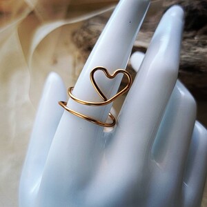Double-sided Music Note Heart Coper Wire Wraped Ring - Etsy