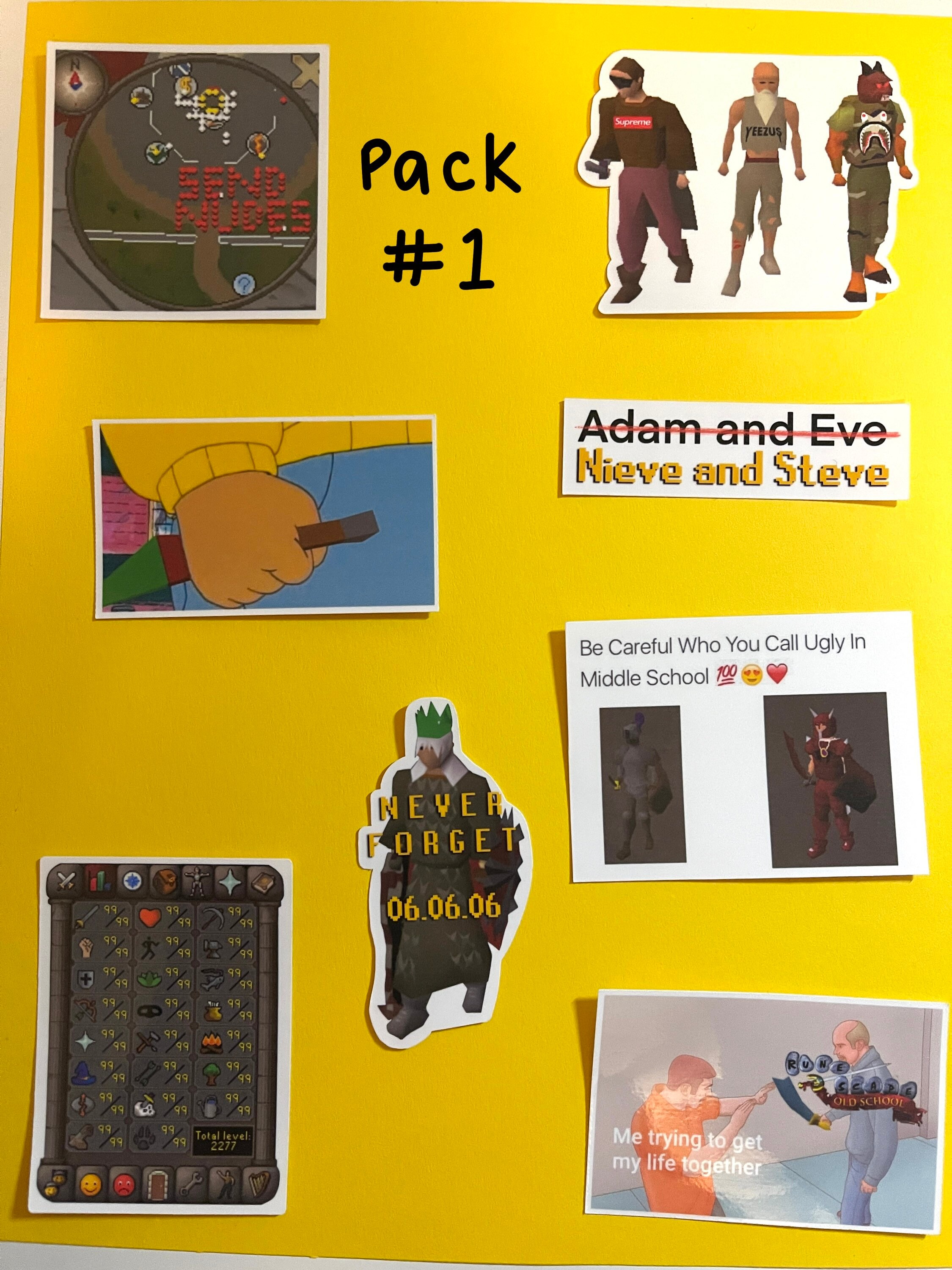 Old School Runescape Sticker Pack - Etsy