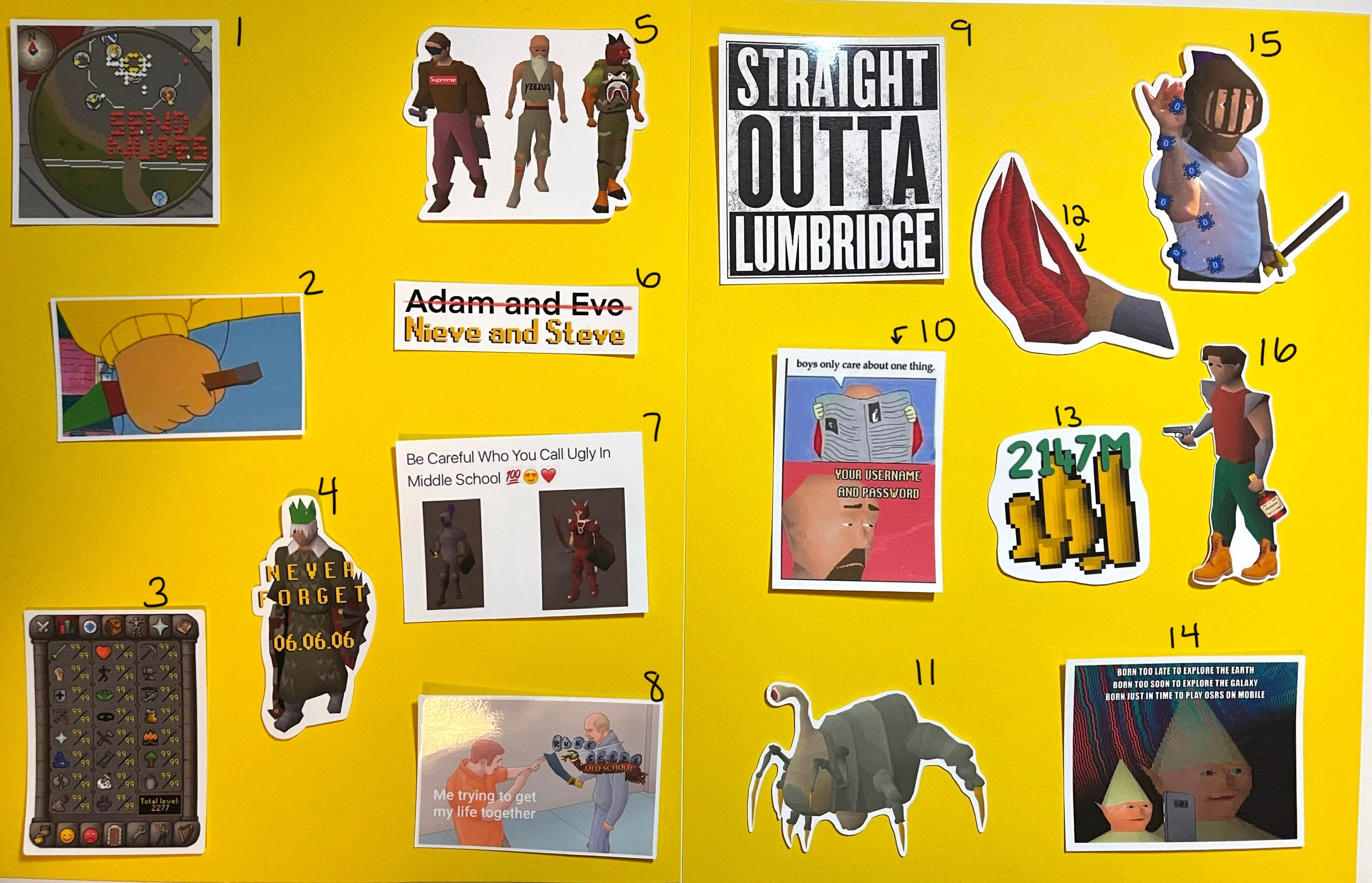 Old School Runescape Sticker Pack - Etsy