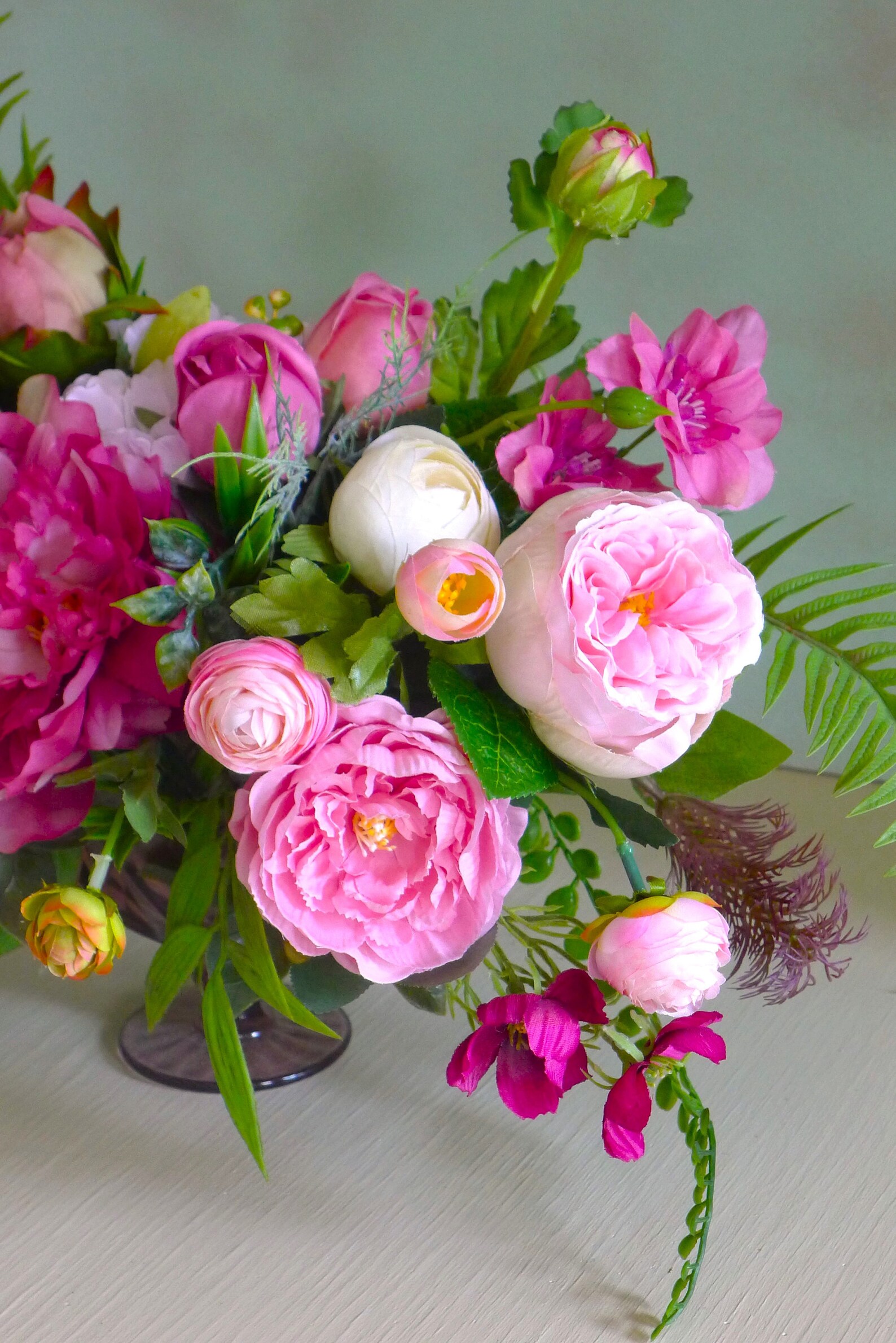 Artificial Flower Bouquet Luxury Artificial Flower Arragement Bright ...