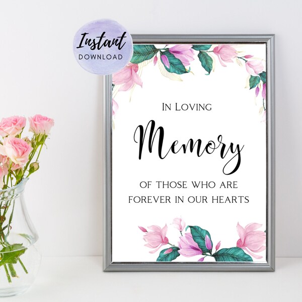 In Memoriam Sign - Etsy