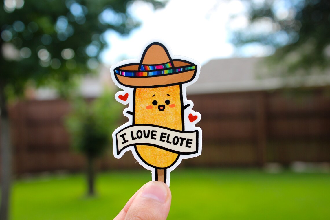 Cute Mexican Elote Corn Vinyl Sticker (1.87"x3") - Etsy