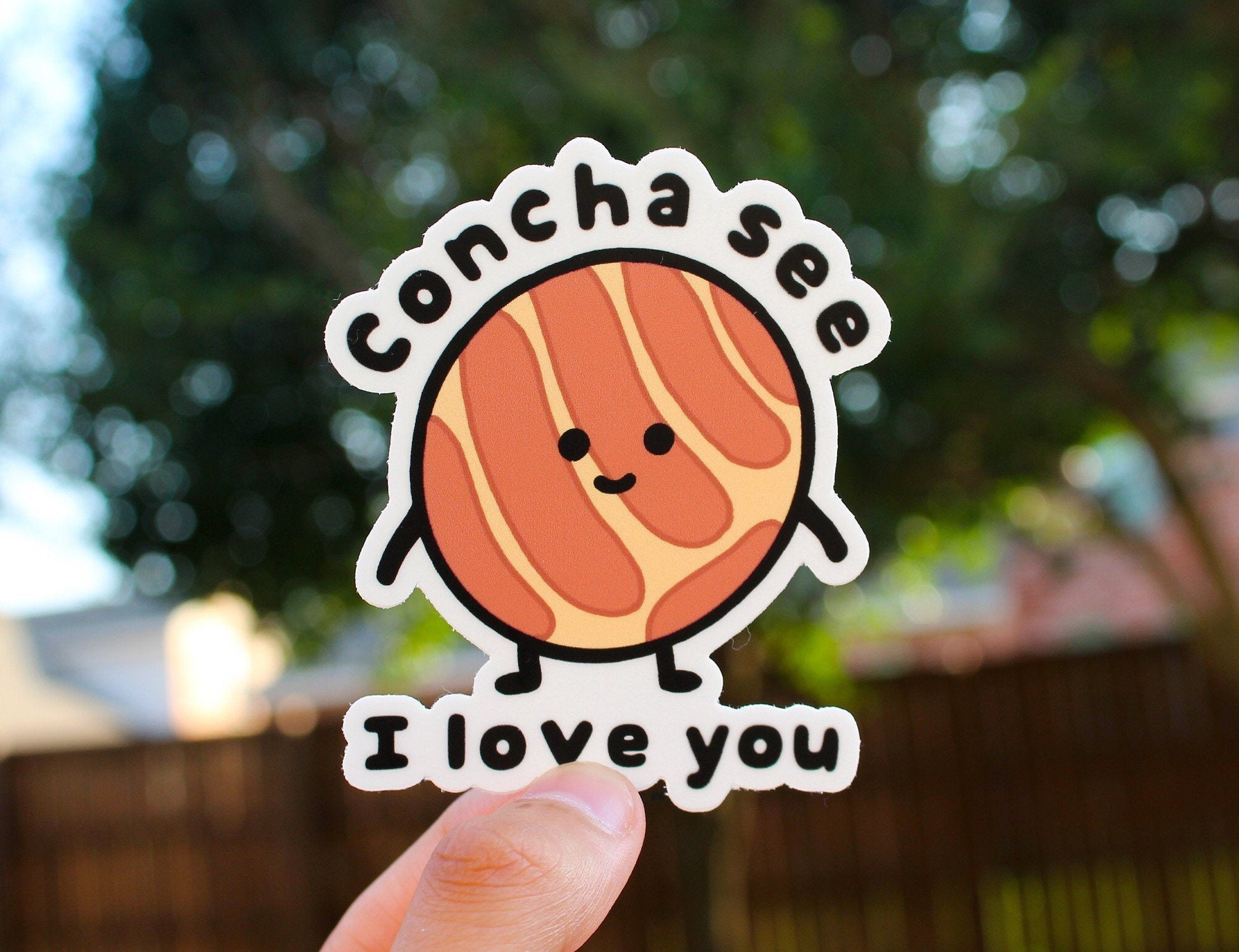 Cute Mexican Chocolate Concha Vinyl Sticker - Etsy UK
