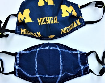 Michigan Wolverines Face Mask | Etsy