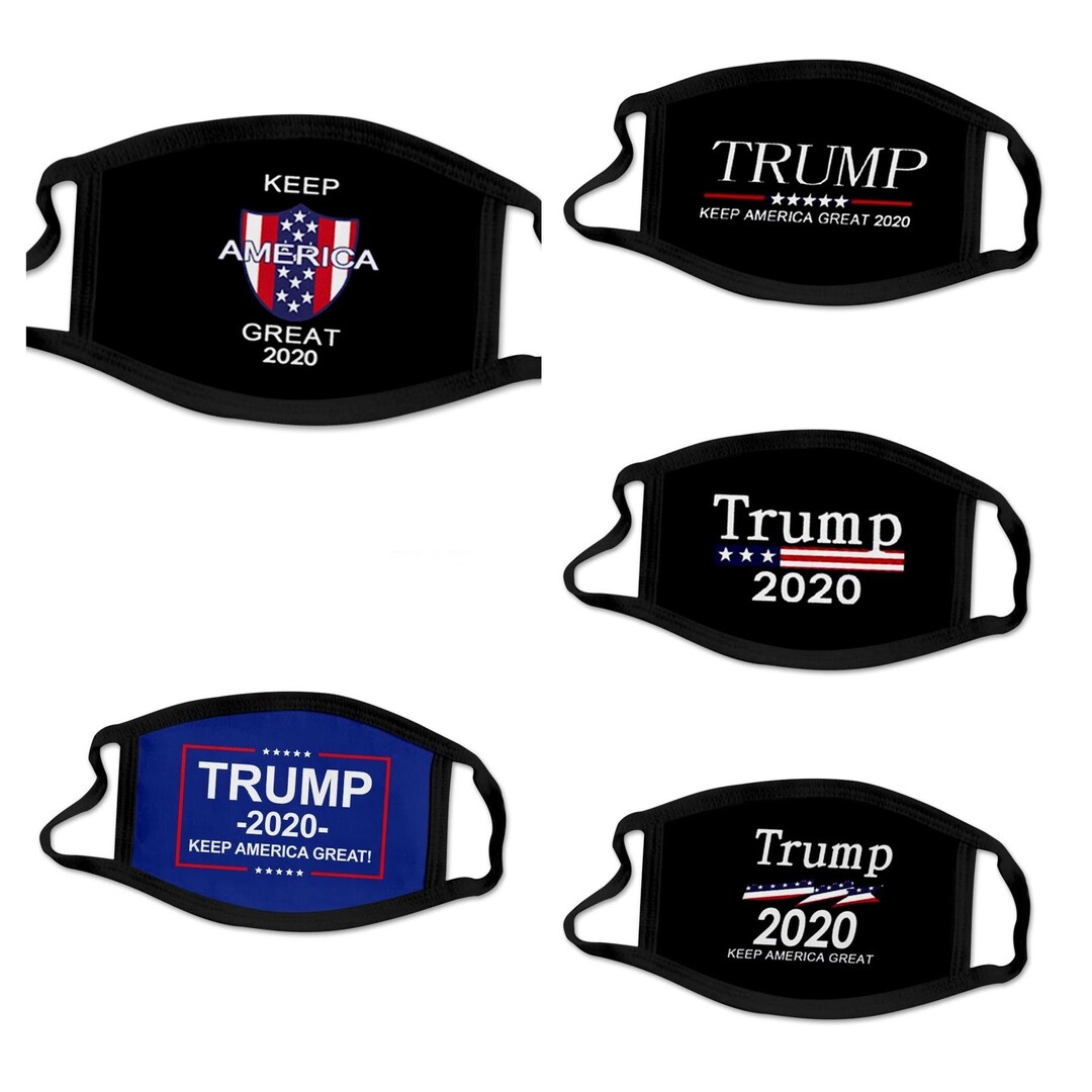 5 Pcs Trump Supporter Mask Pack Trump 2020 Face Protection Keep America ...