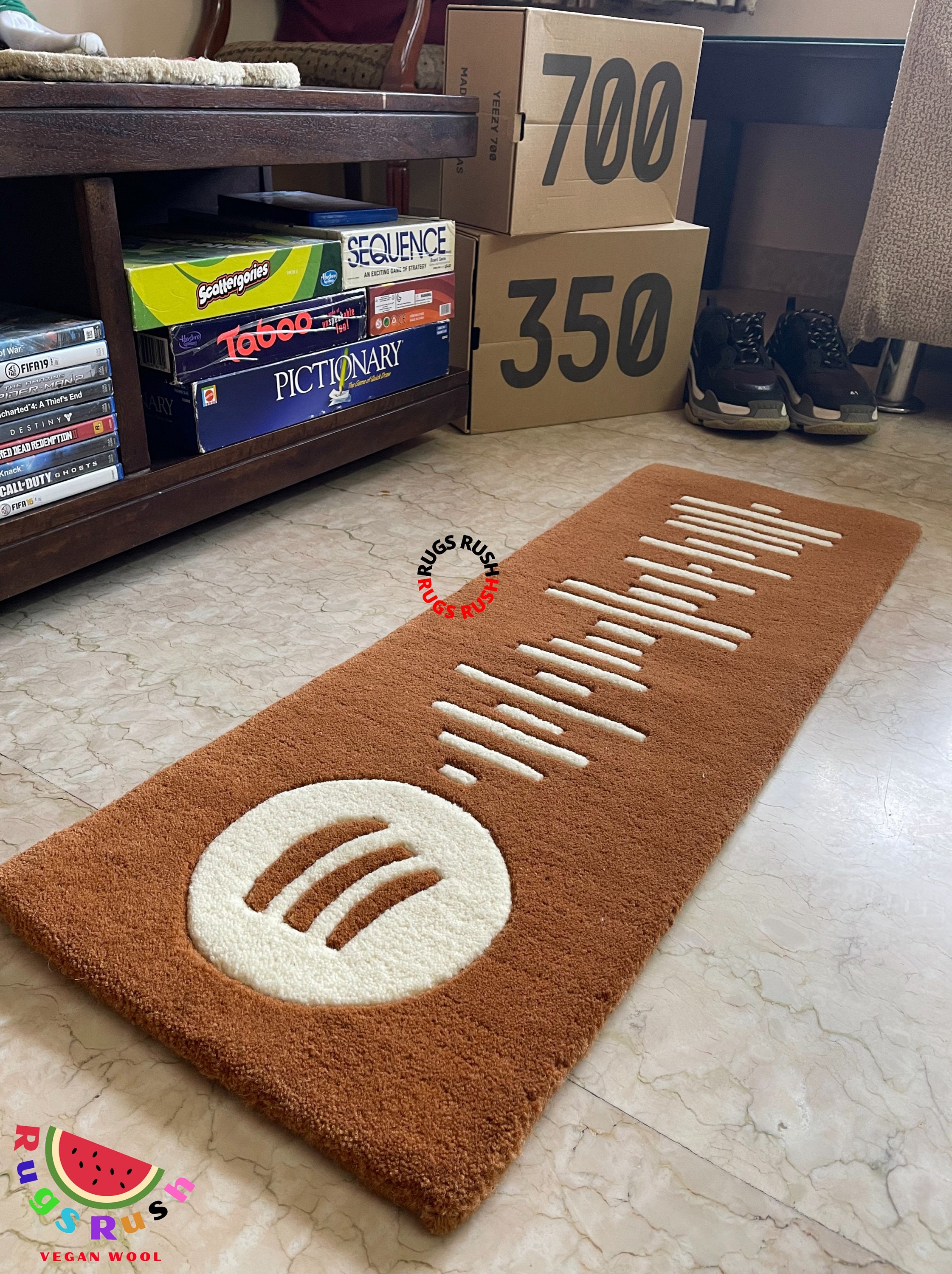 MUSIC SCAN RUG Kids Friendly Rug Music Rug Natural Vegan - Etsy
