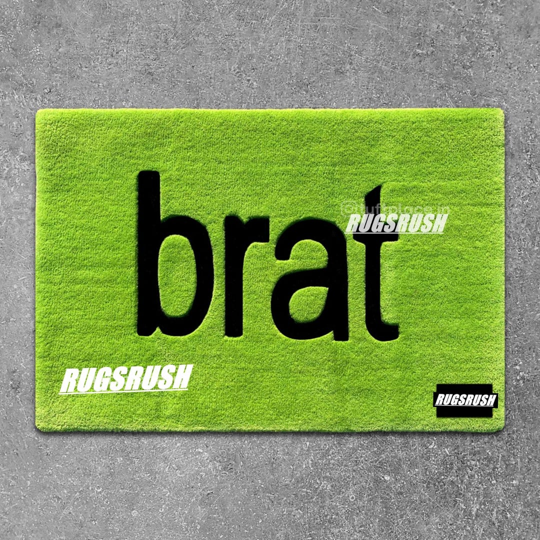 Brat Album Cover Art Inspired Custom Rug Pure Wool Hypebeast Rug ...