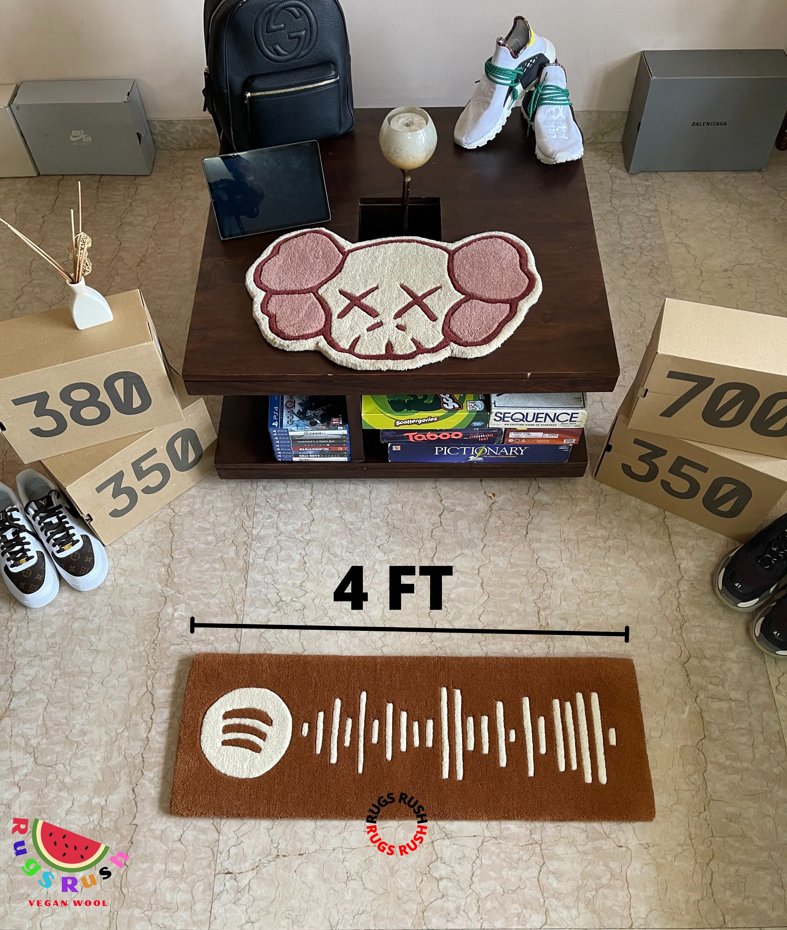 MUSIC SCAN RUG Kids Friendly Rug Music Rug Natural Vegan - Etsy