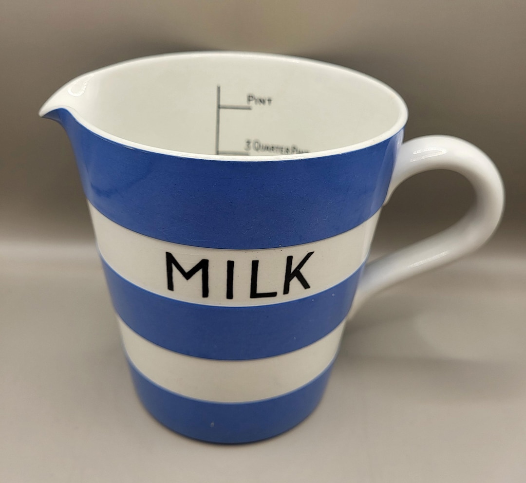 Vintage T G Green Cornishware Milk Jug - Etsy