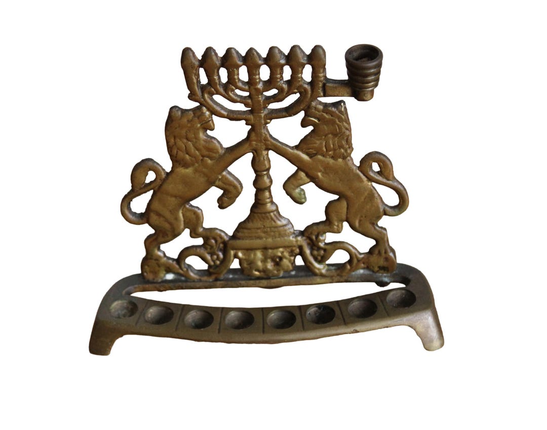 Very Small Menorah, Tiny Cute Menorah, Israel Vintage Brass Menorah ...