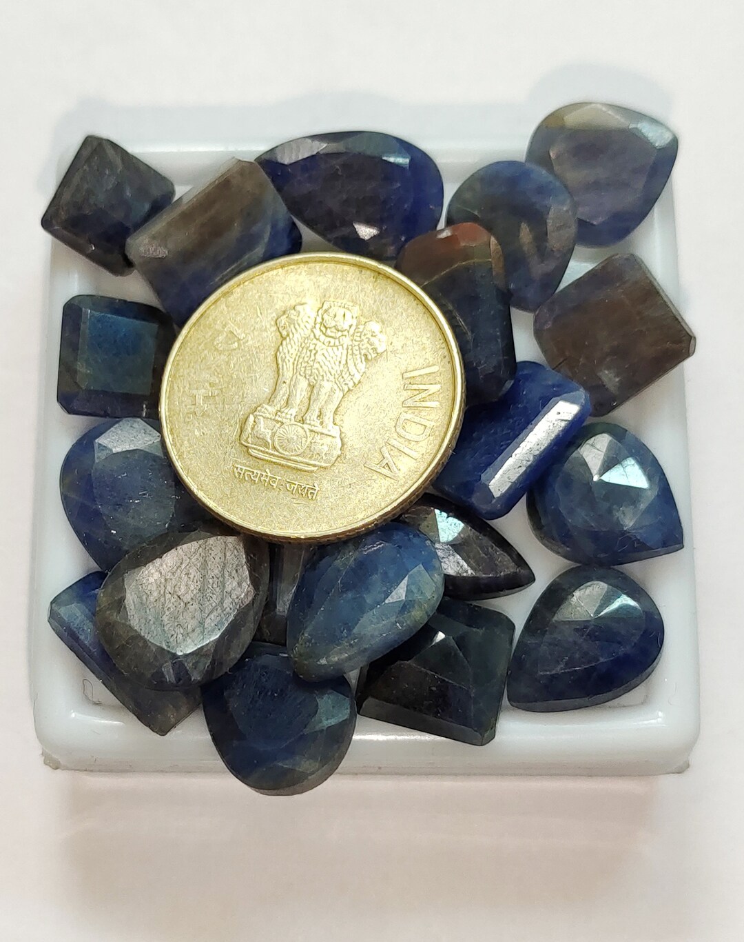 100 % natürliche blaue Saphir gemischt geschnitten lose Edelstein echte ...