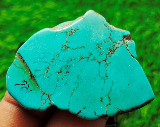 Natural Blue Turquoise Arizona Slab Polish Raw Rough Loose Gemstone ...