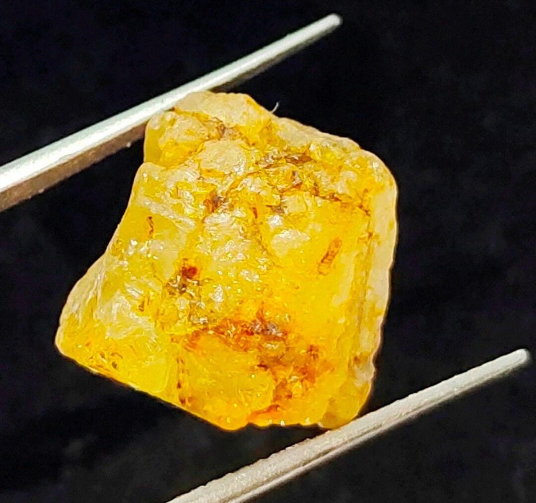 Natural Yellow Sapphire Sri Lankan Rough Loose Gemstone Genuine ...