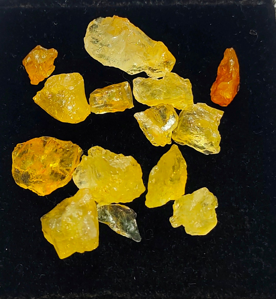 Natural Heliodor Yellow Beryl Rough Gemstone Lot - Brazil L13-3 - Etsy