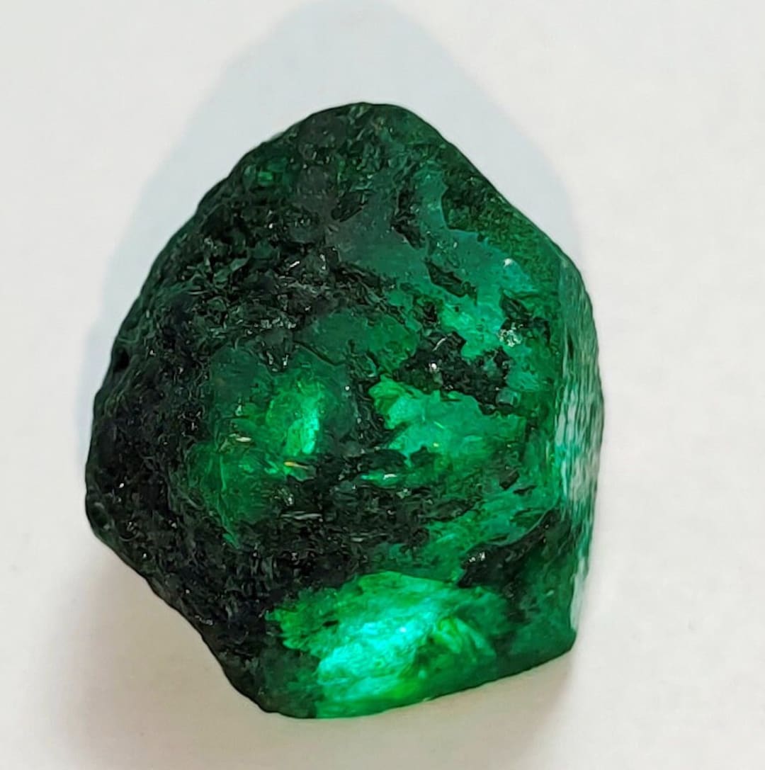 Natural Zambia Green Emerald Green Rough Loose Gemstone Green Emerald ...