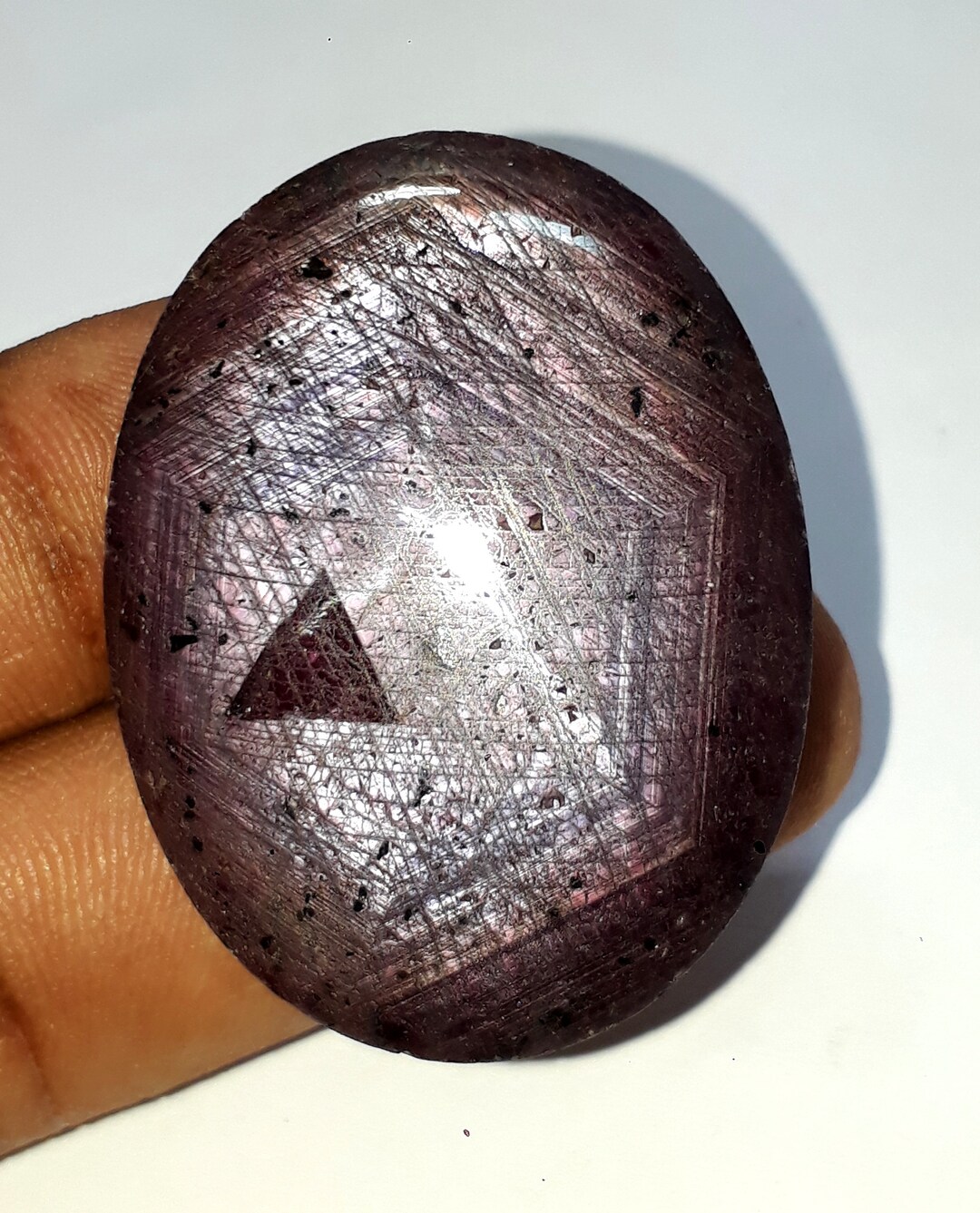 305 Crt 100% Natural Untreated Star Red Ruby Oval Cabochon Gemstone - Etsy