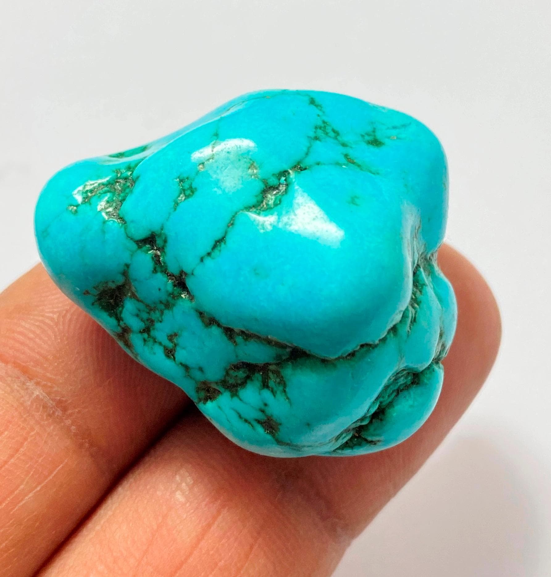 Natural Arizona Turquoise Nugget: Untreated Blue Rough Gemstone B44-5 ...