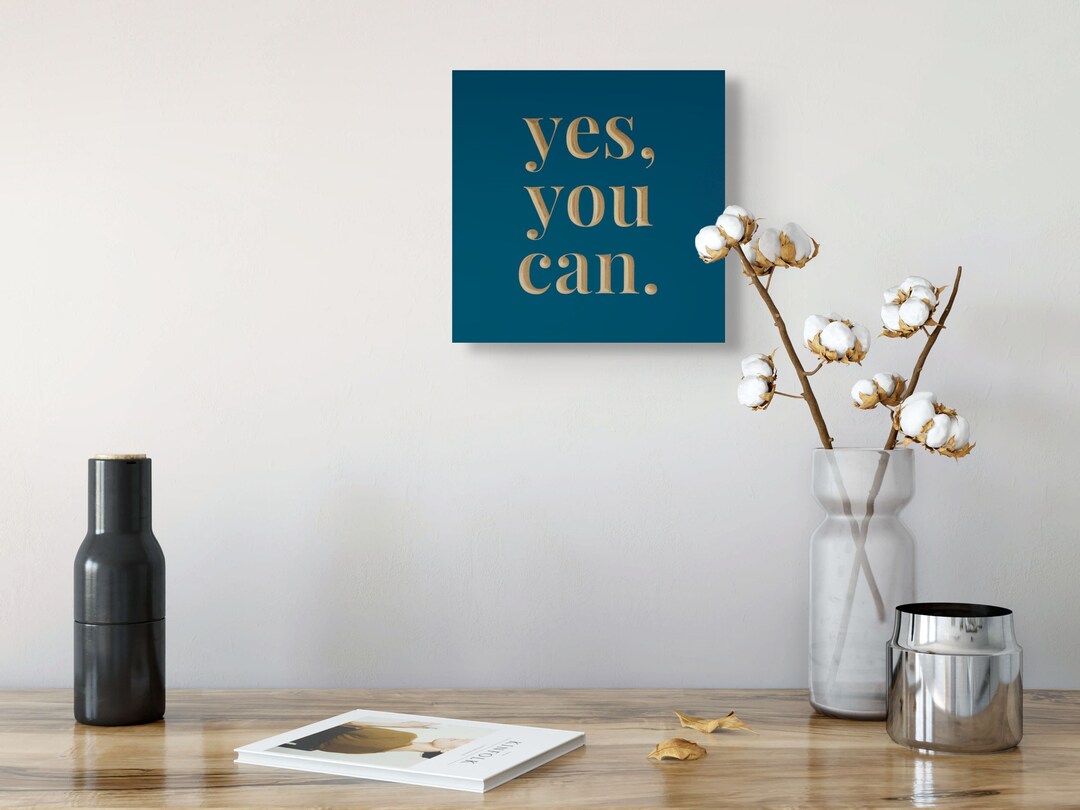 Plywood Sign - Yes You Can - Etsy