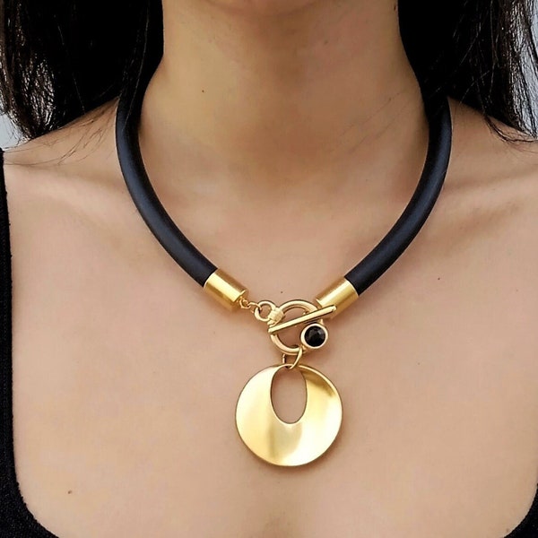 Gold Bold Statement Necklace - Etsy