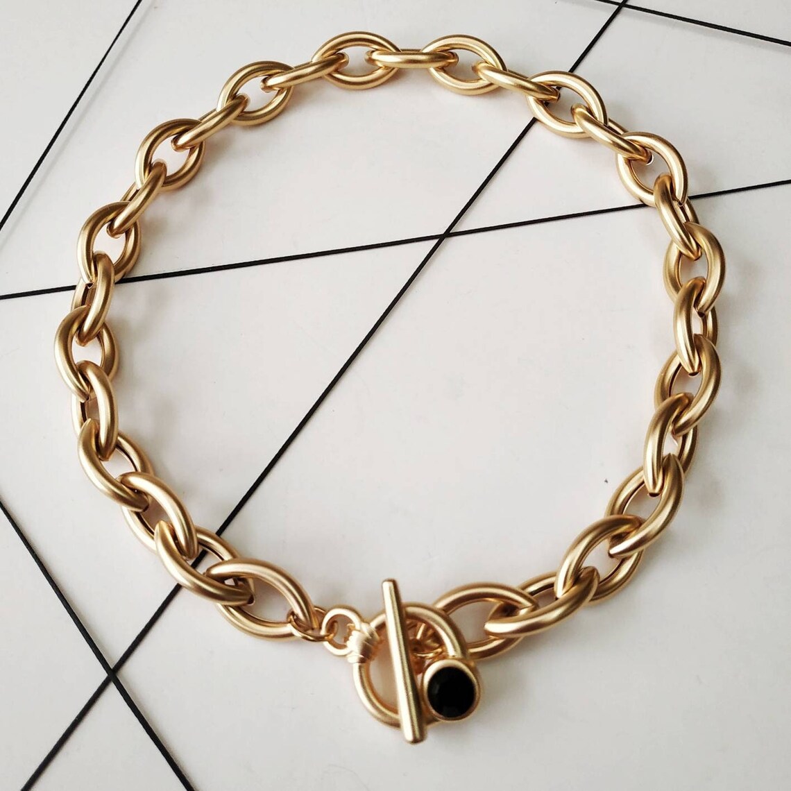 Gold Chain Bracelet Gold Bracelet Thick Chain Bracelet - Etsy
