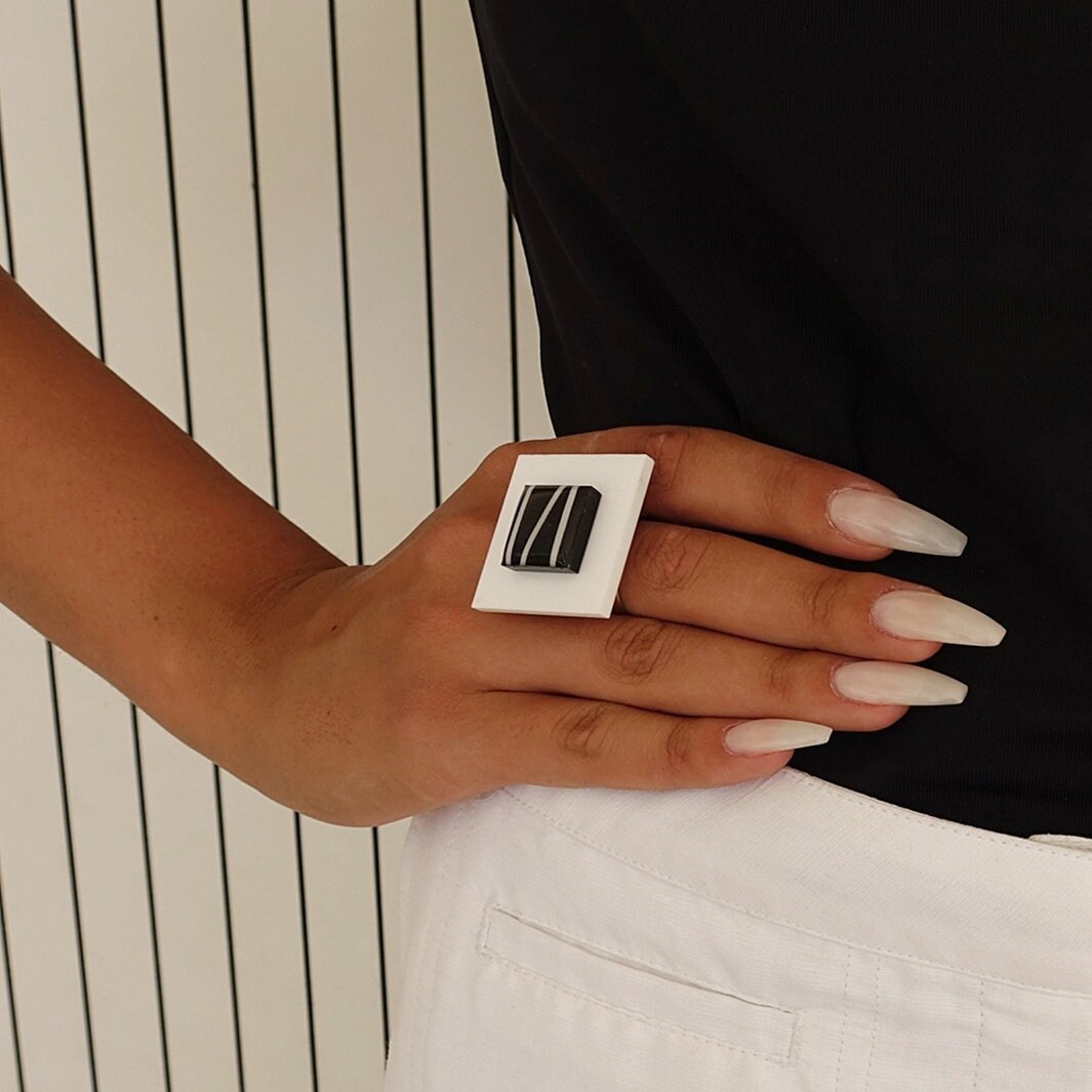 Geometric Statement Necklace Modern Necklace - Etsy