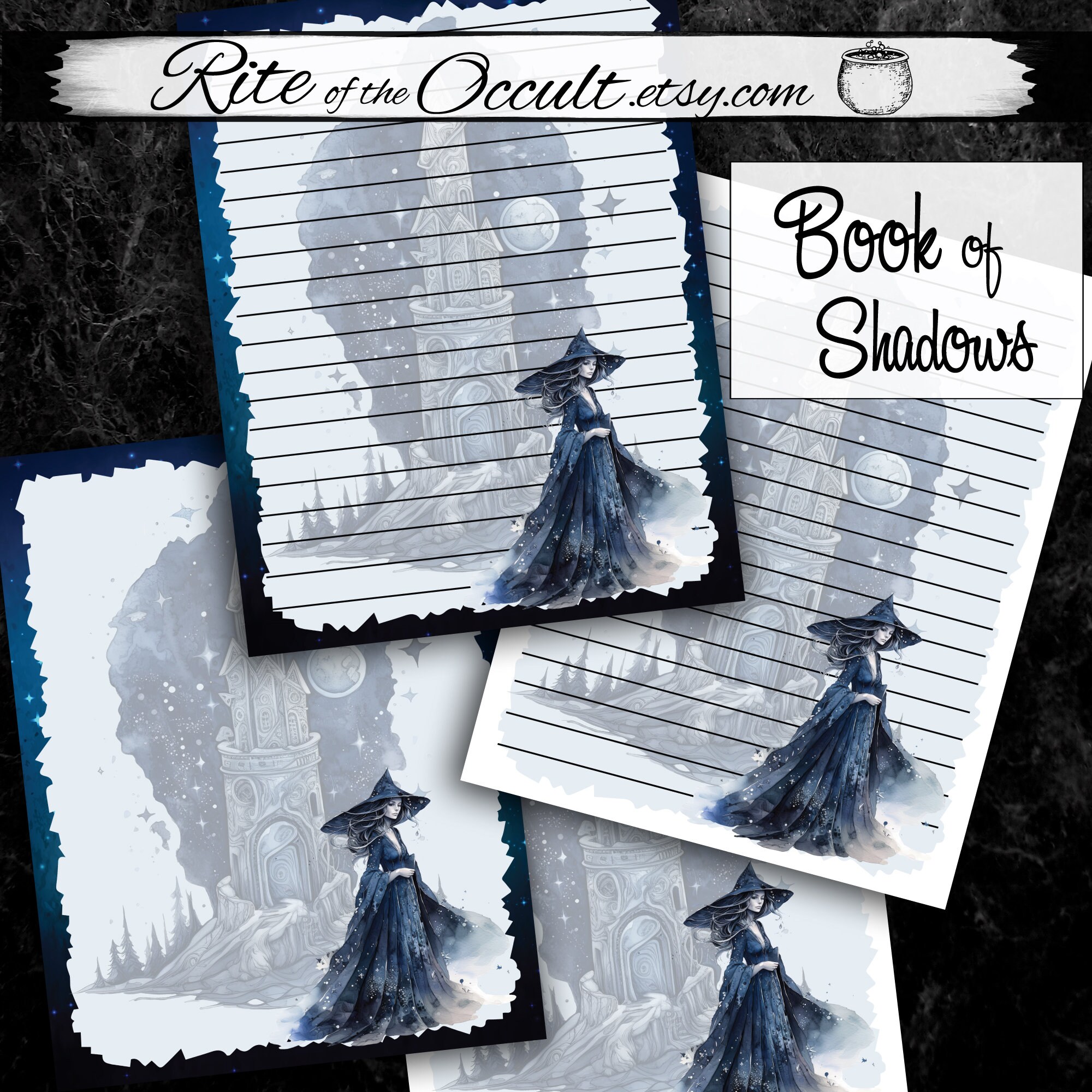 Starlight Digital Download PDF Journal Scrapbook Paper, Printable Blank ...