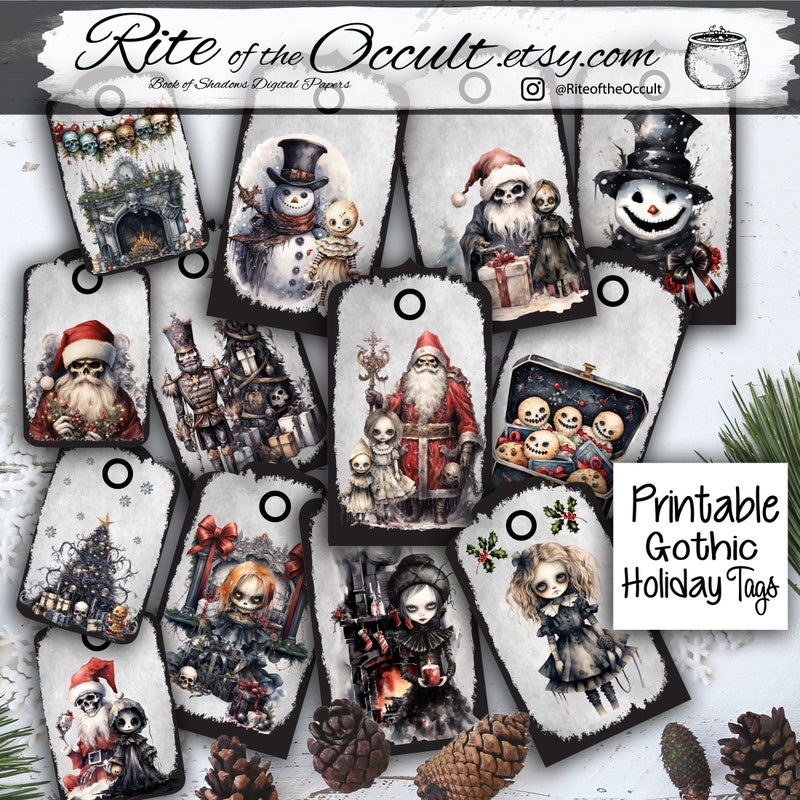 Christmas Goth Gift Tags - 60+ Gift Ideas for 2025
