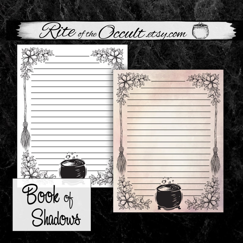 Printable Witch Stationary, Witches Caldron Junk Journal Halloween ...