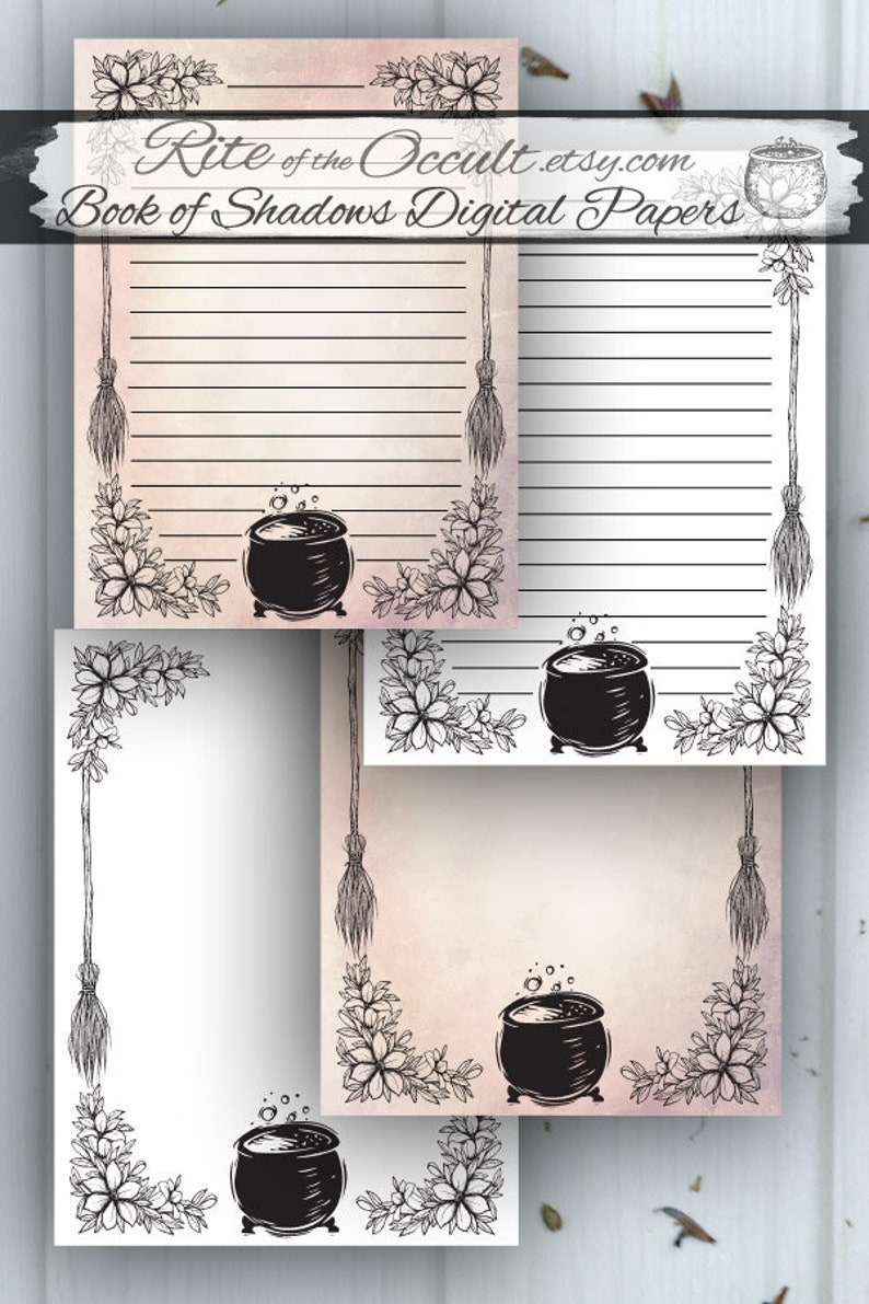 Witches Brew Digital Download Journal Scrapbooking Paper, Book of ...