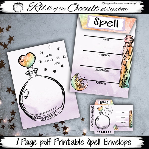 Witchy Daily Planner Printable Pages, Sea Witch Planner Digital ...