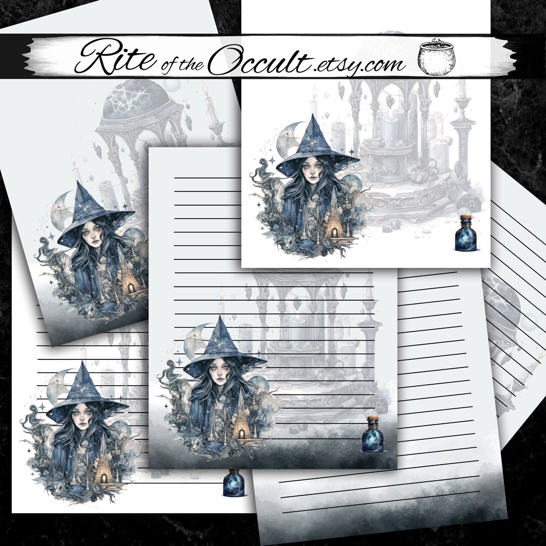 Stardust Witch Book of Shadows Printable Blank Page, Digital Download ...