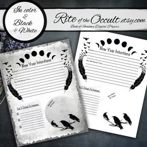 Raven Witch Monthly Planner Printable Pages, Witch Planner Digital ...