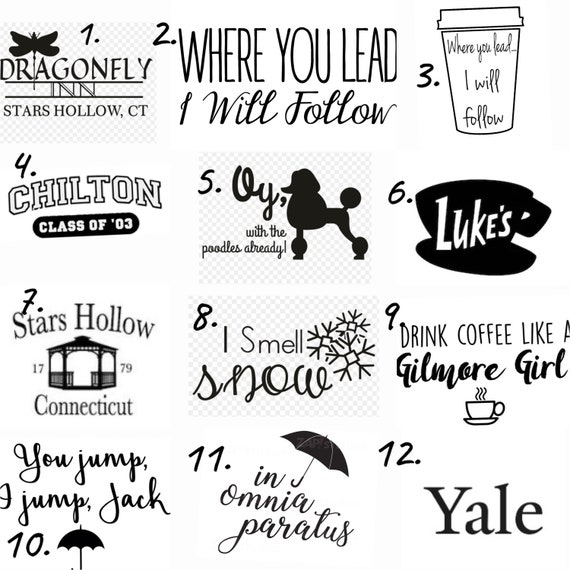 Gilmore Girls Inspired Vinyl Decal Gilmore Girls Sticker - Etsy