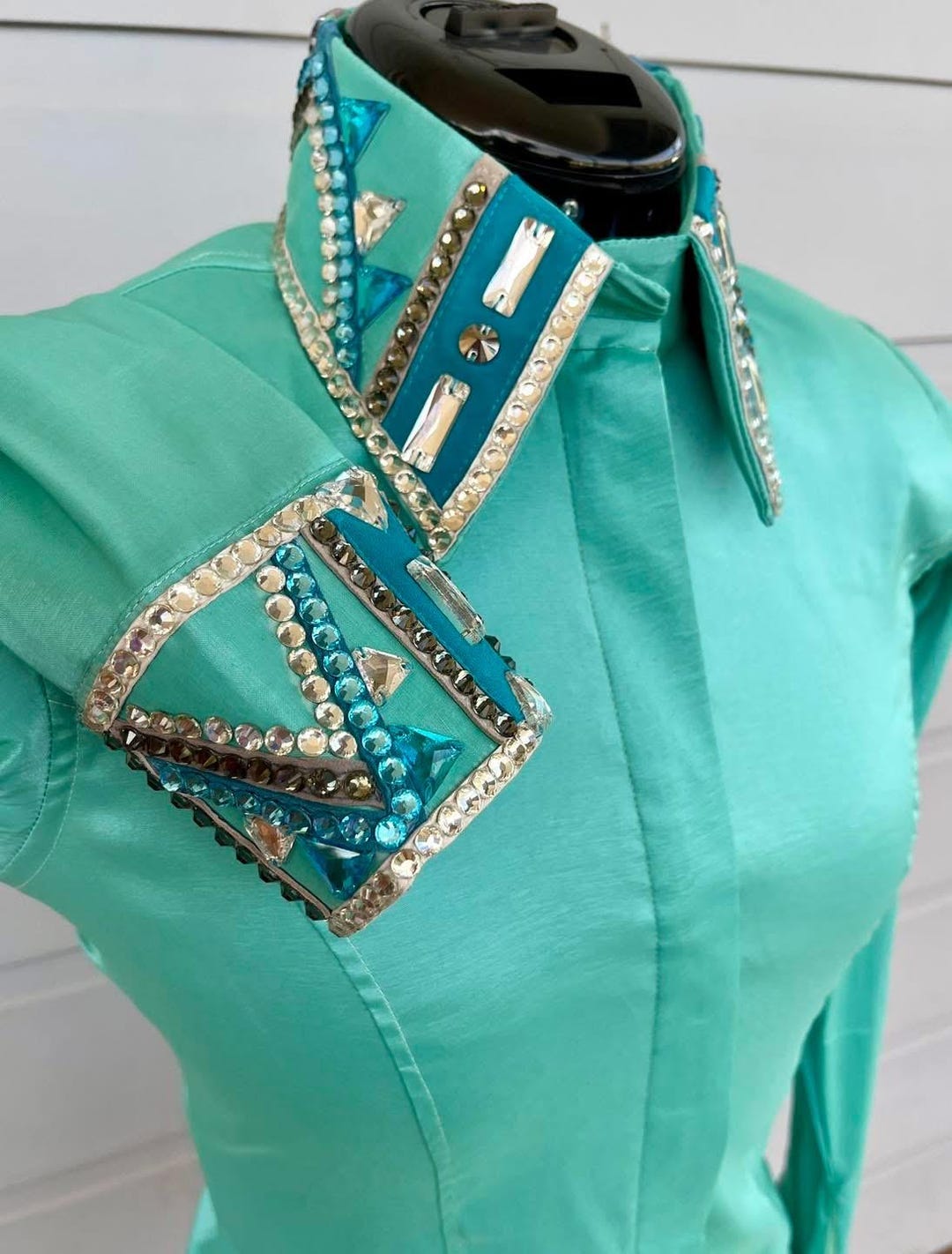 Western Custom Rodeo Queen Women Show Shirt With Back Zipper - Etsy