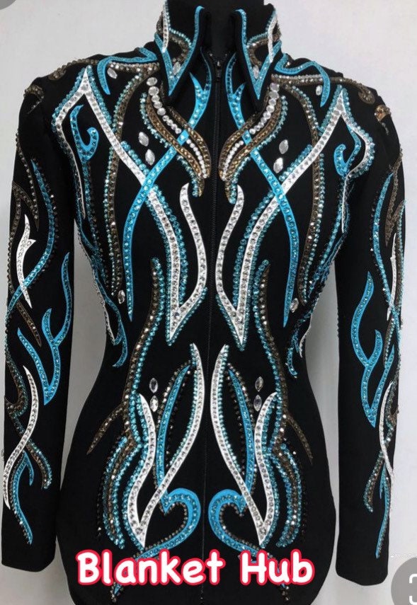 Turquoise & White Silver Show Jacket - Etsy