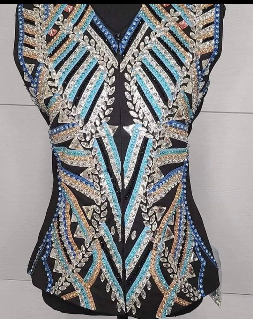 Black Rodeo Queen Show Vest, Custom Western Horsemanship Jacket - Etsy