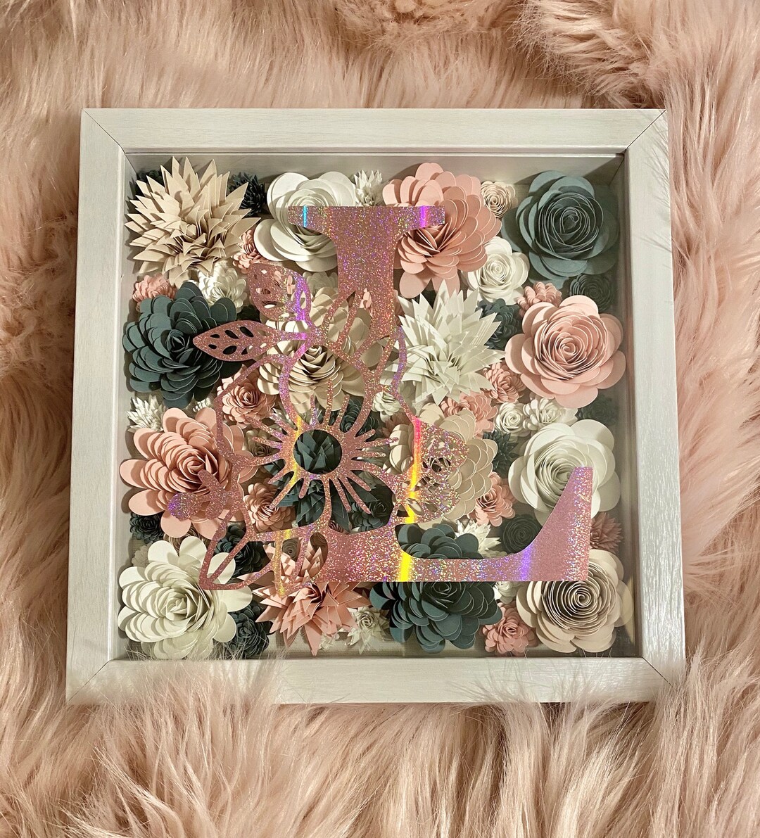 Custom Flower Shadow Box 9x9 - Etsy