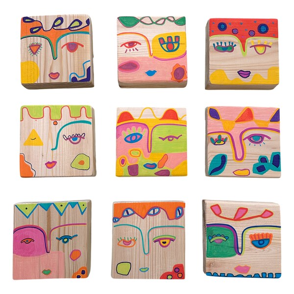 Wood Block Art - Etsy