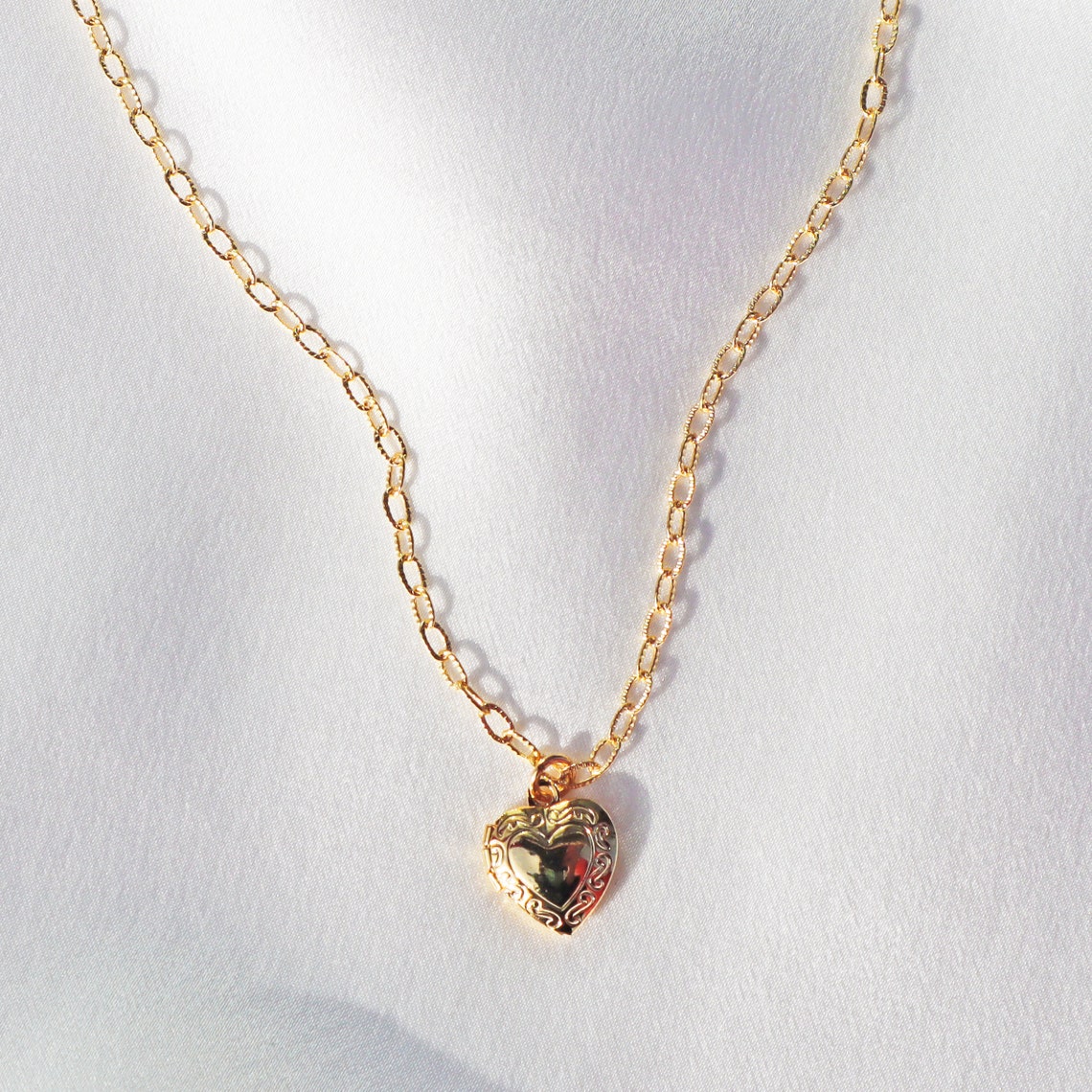 14K Gold Plated "memories" Openable Heart Locket Necklace - Etsy