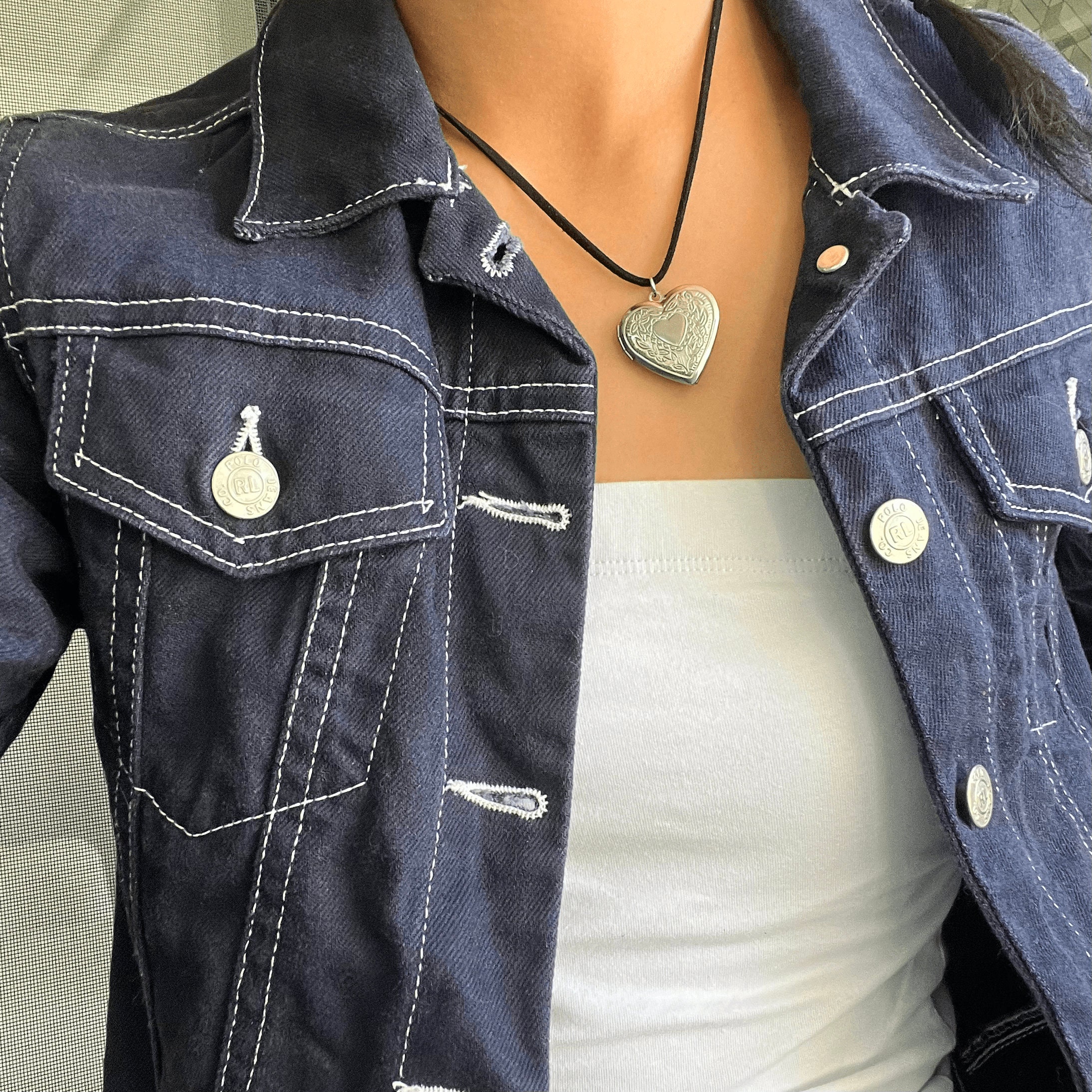 Silver harley Heart Locket Necklace - Etsy